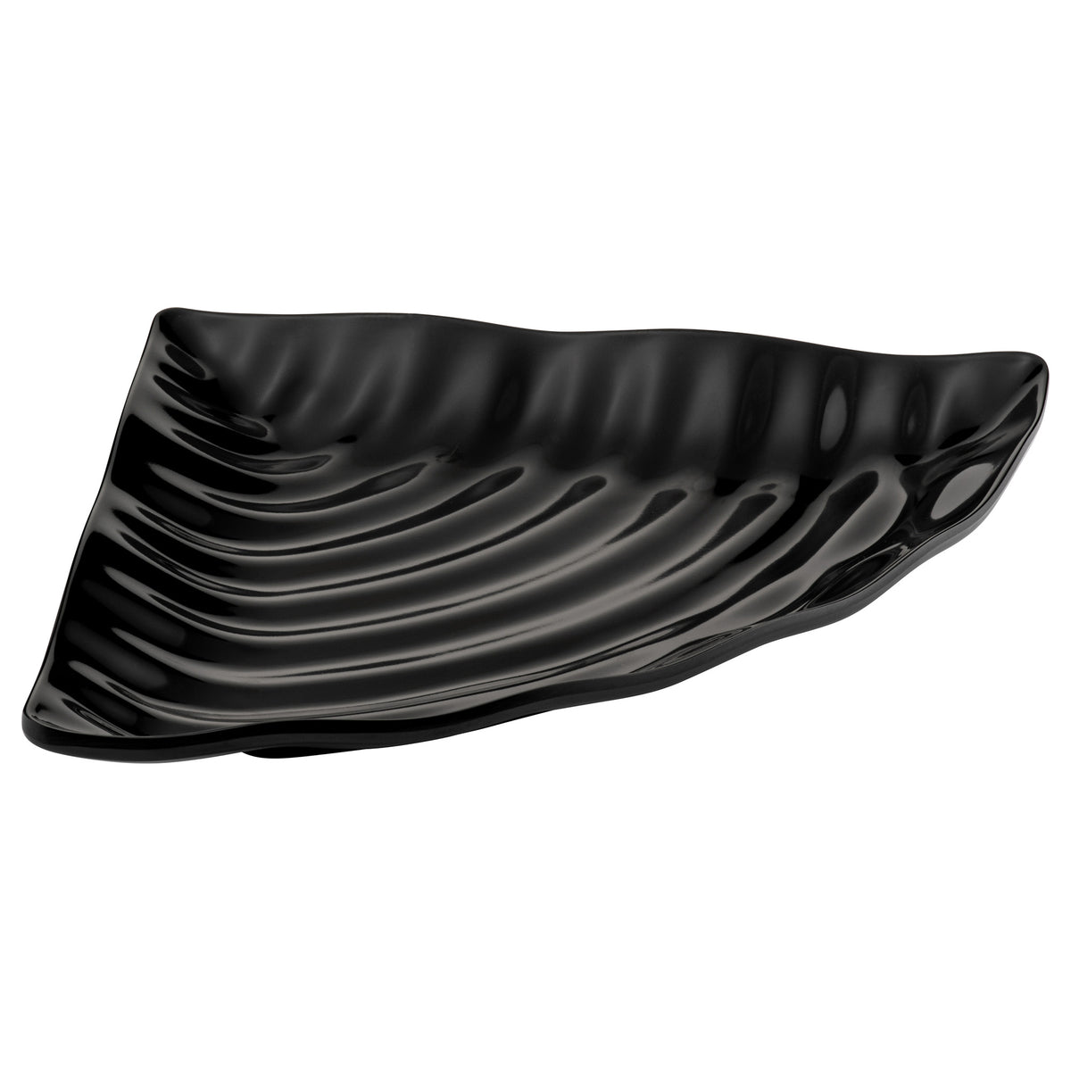 Black Melamine Curved Wavy Platter w/SF — Dalebrook