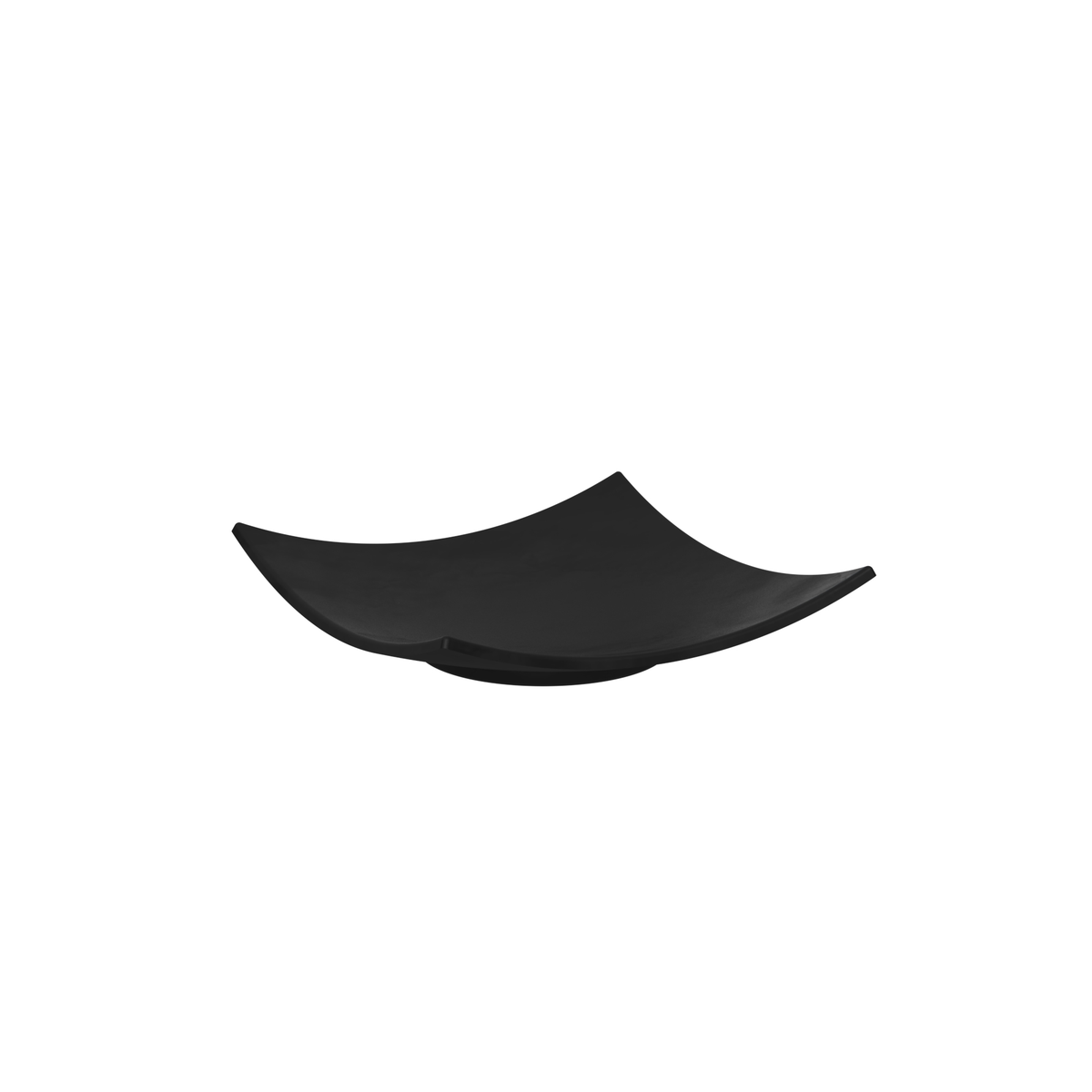 Pigment Noir Melamine Square Curved Plate 188x188x44mm — Dalebrook