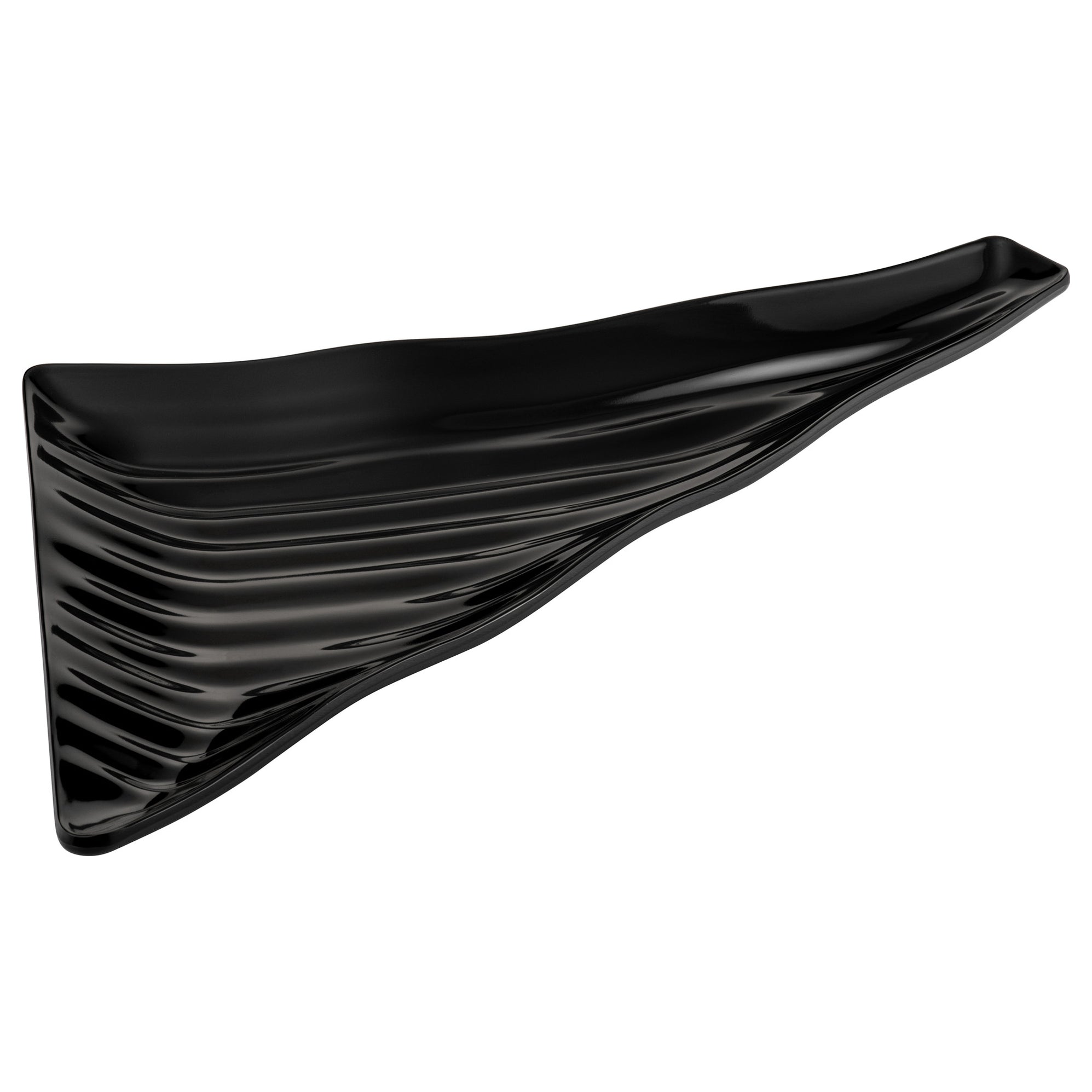 Black Melamine Curved Wavy Platter w/SF L — Dalebrook