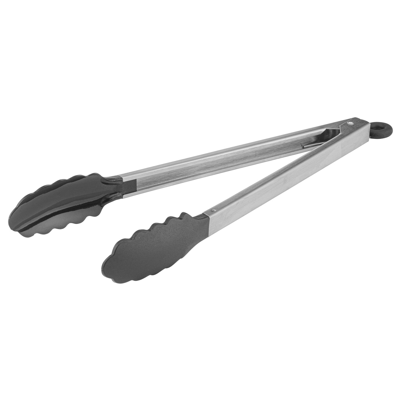 Stainless Steel & Black Silicone 12" Tong — Dalebrook