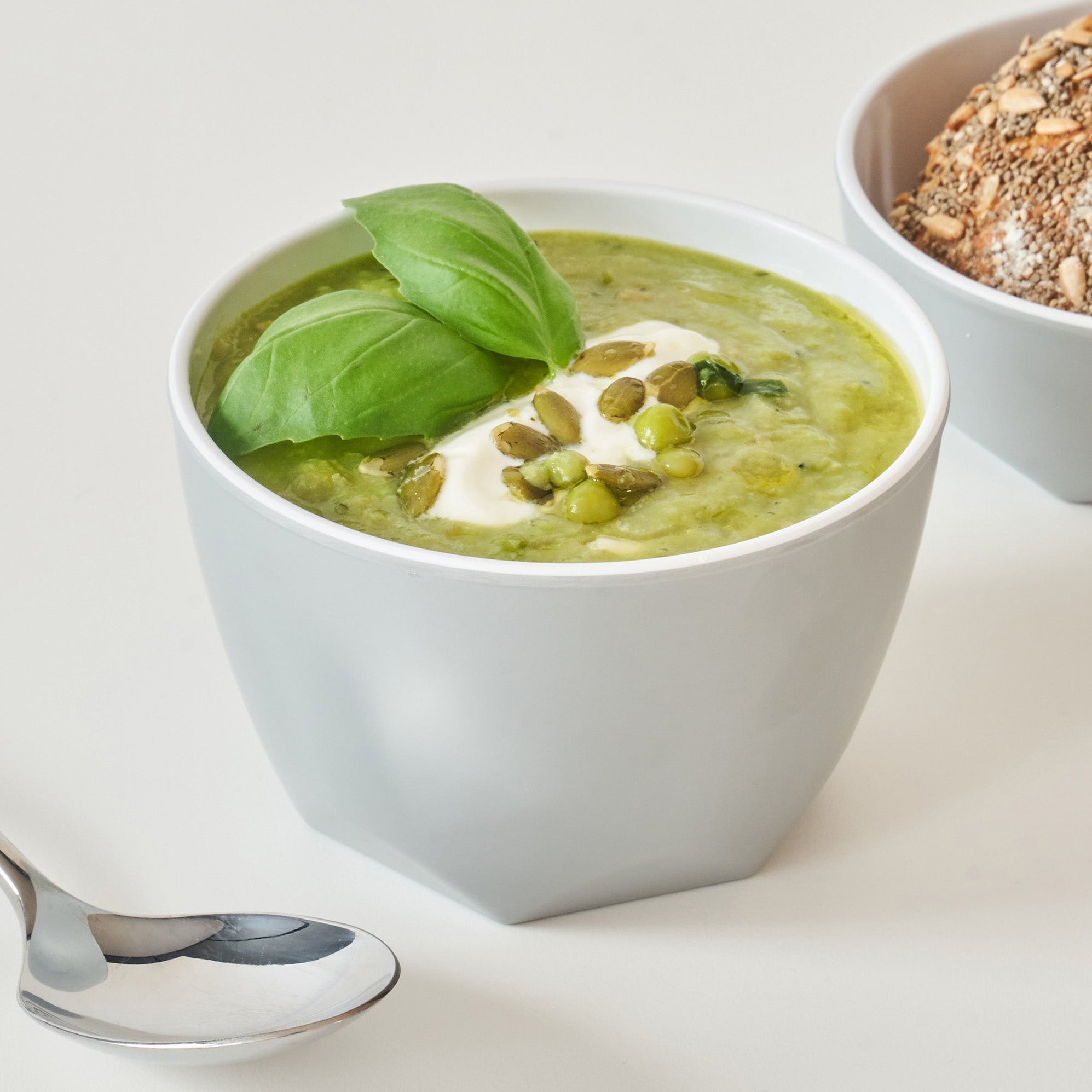 Hive Grey and White Melamine Soup Pot 89 Dia x 68mm 235ml/ 8oz (12 Pac ...