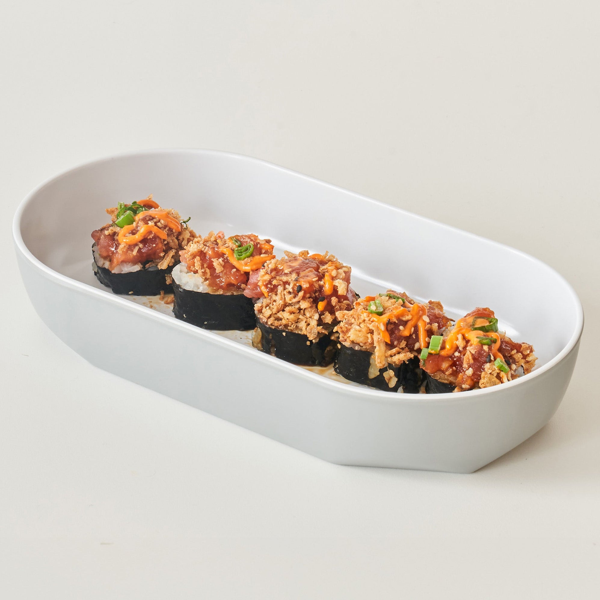 Hive Grey and White Melamine Tray 237x122x42mm 700ml (6 Pack) — Dalebrook