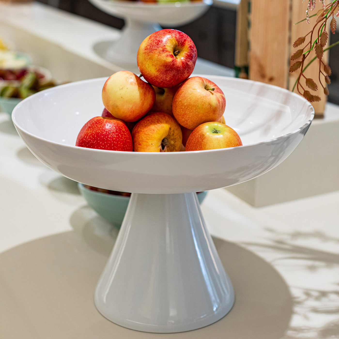 White Melamine Pedestal Base 203 x 203 mm — Dalebrook